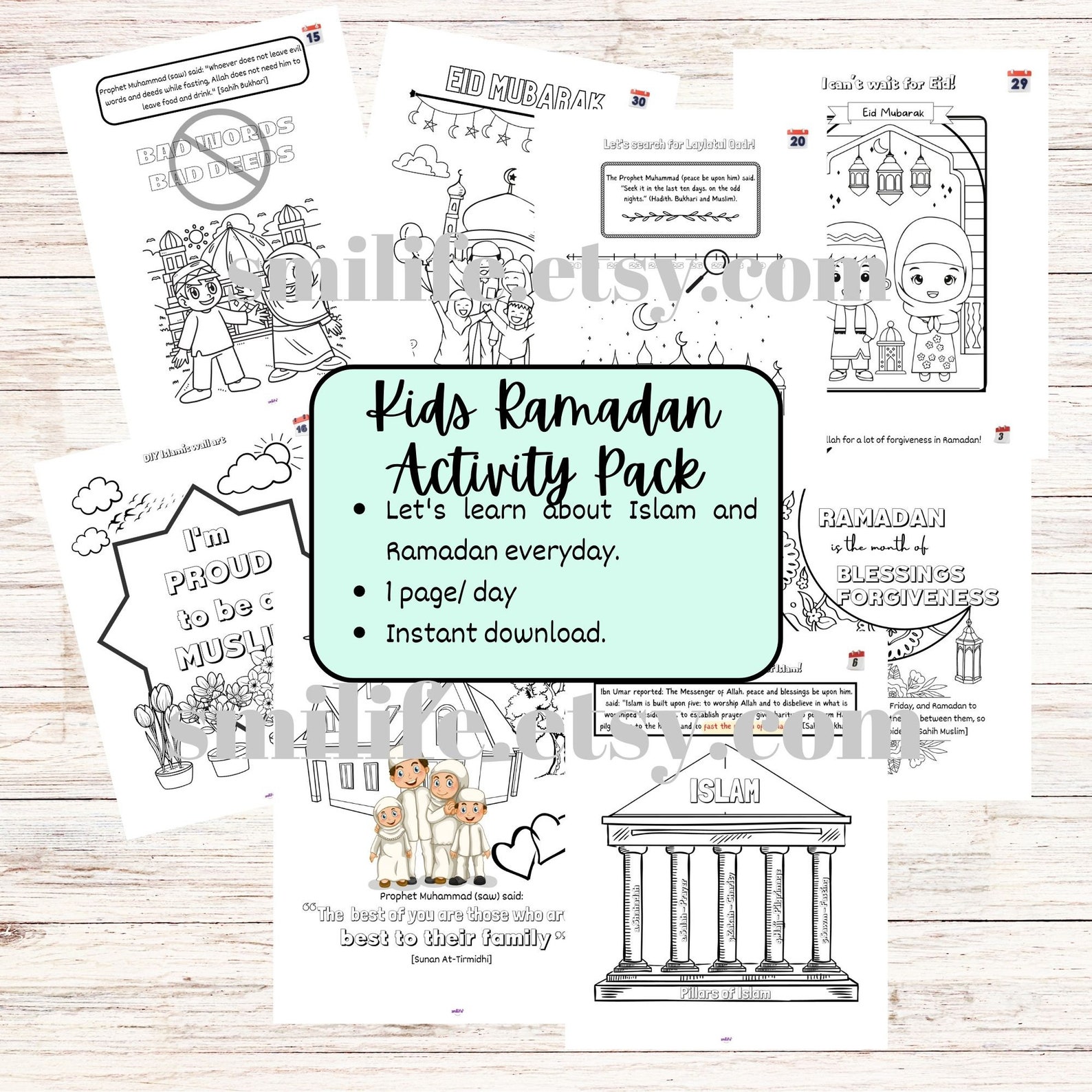 30 Days of Ramadan Coloring Activity Pack Kids Ramadan Activity Pack ...