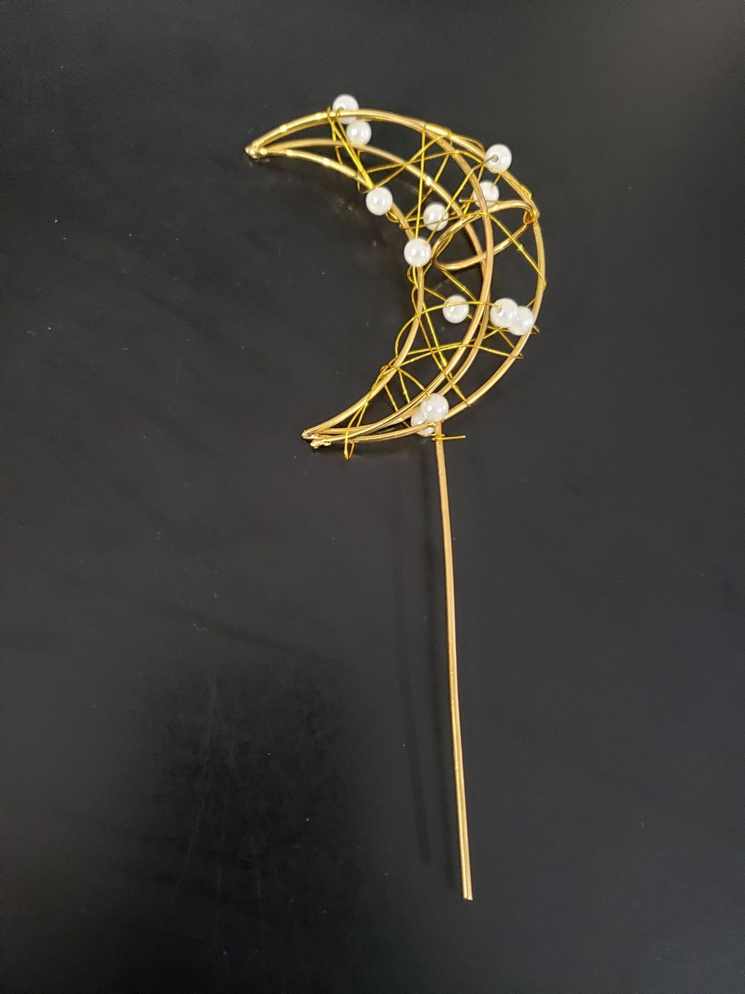 Gold Metal Cresent Moon Cake Topper Eid Cake Topper - Etsy UK