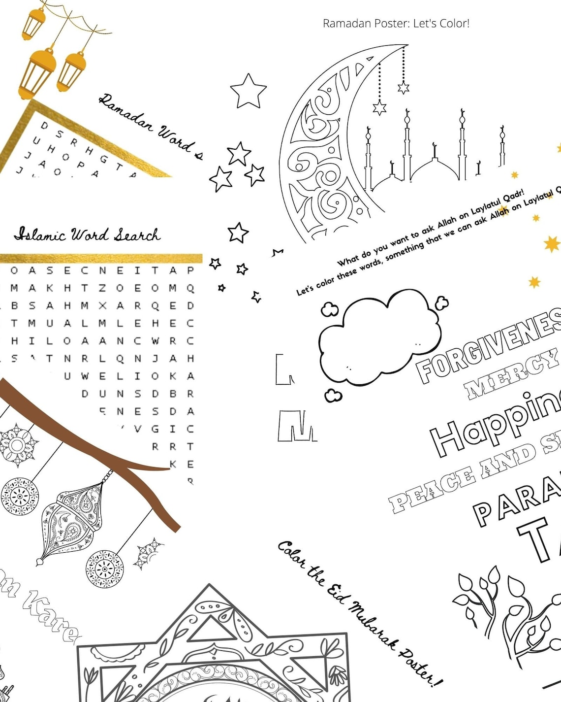 Kids Ramadan Planner & Activity Book, Ramadan Pack, Printable Ramadan ...