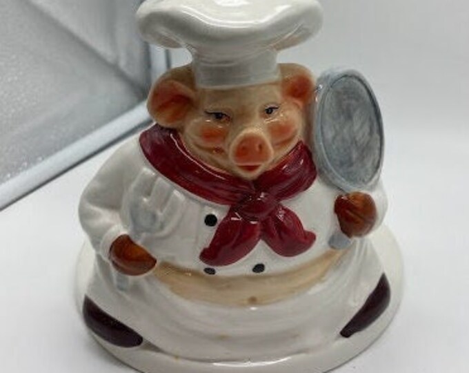 Ceramic Chef Pig Paper Towel Holder ~ Paper Towel Holder - Etsy