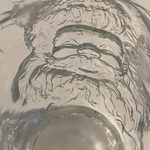 Luminarc Clear Christmas Themed Glass Mugs, Santa and Snowman. Set of 4 ...