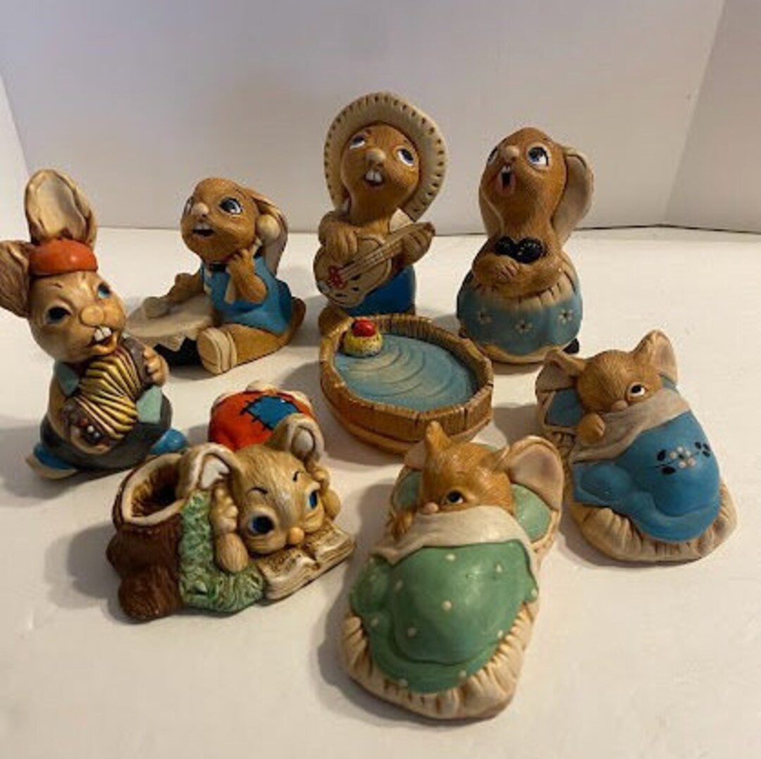 Vintage Ceramic Rabbits ~ Pendelfin and Moorcraft Ceramic Figurines - Etsy