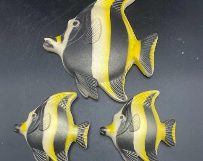 Vintage Angel Fish Ceramic Wall Hanging "moorish Idol" - Etsy