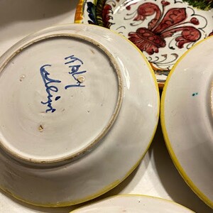 Cellini Italian Hand Painted Redware Pottery Espresso Set W/ Pot ...
