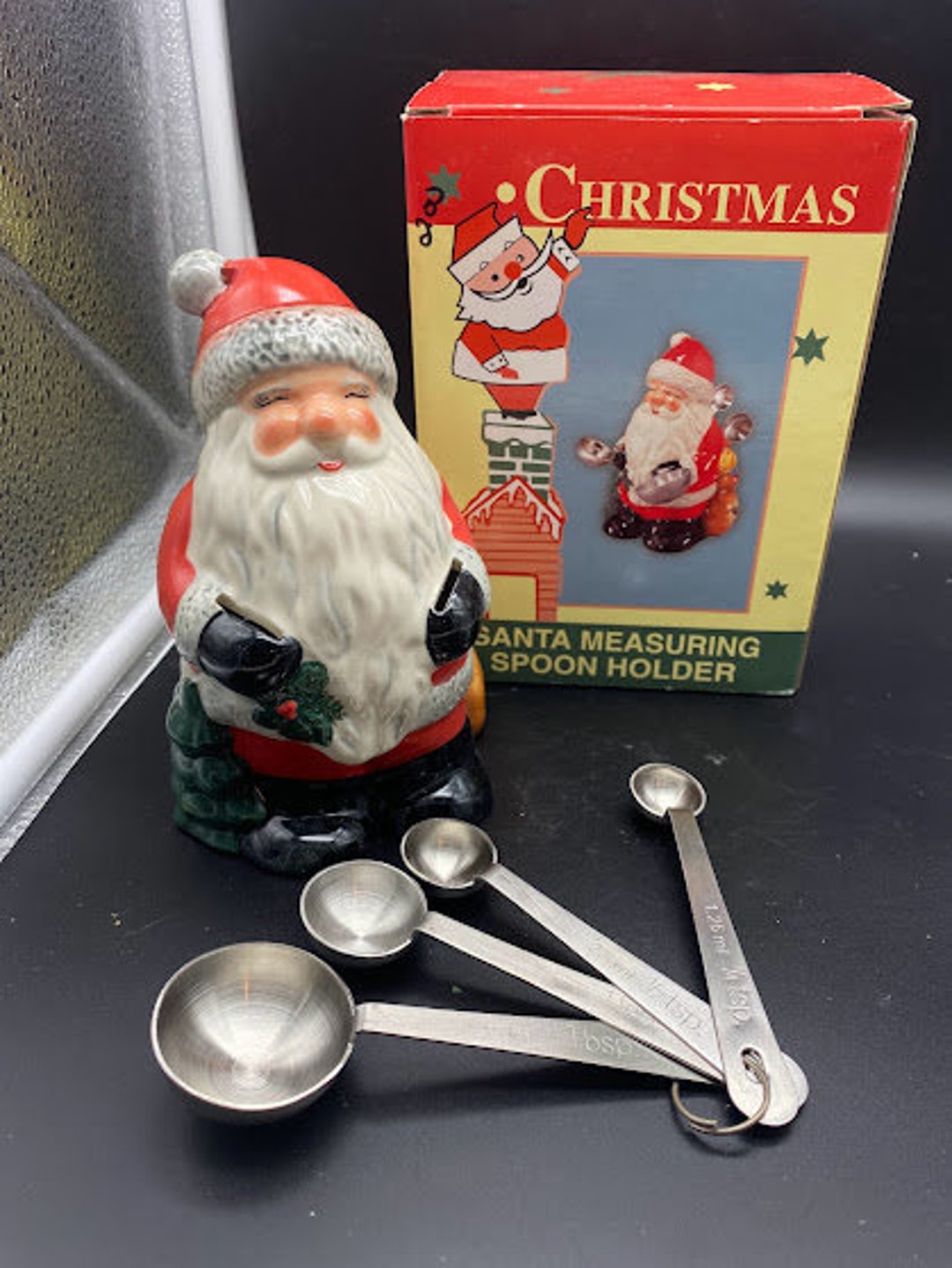 Cracker Barrel Santa Measuring Spoon Holder - Etsy