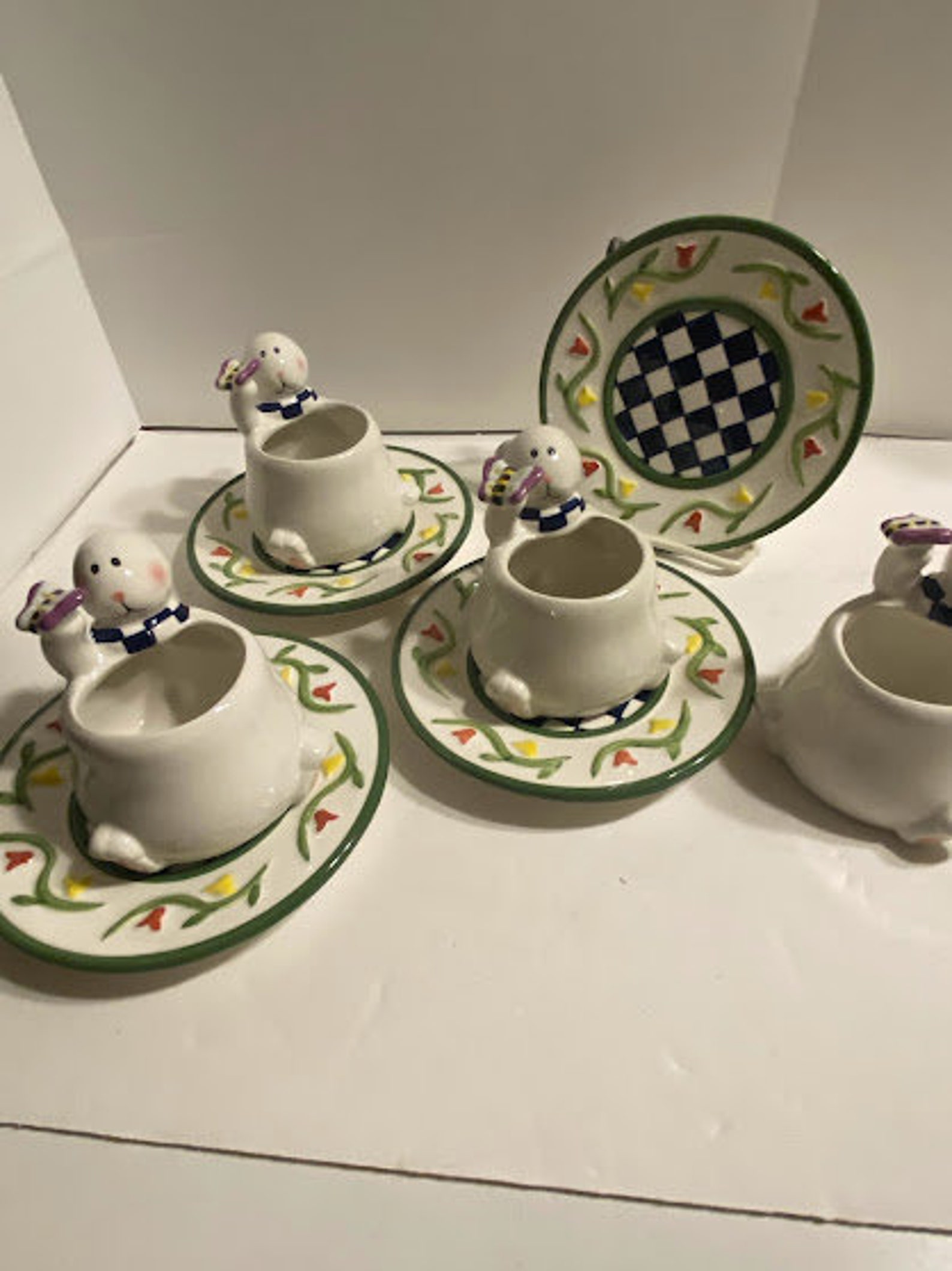 Mercuries Easter Rabbit Tea Set Rabbit Shaped Tea Set - Etsy