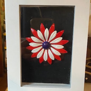 Vintage Enamel Pins - Shadow Box Wall Hanging or Tabletop Picture ...