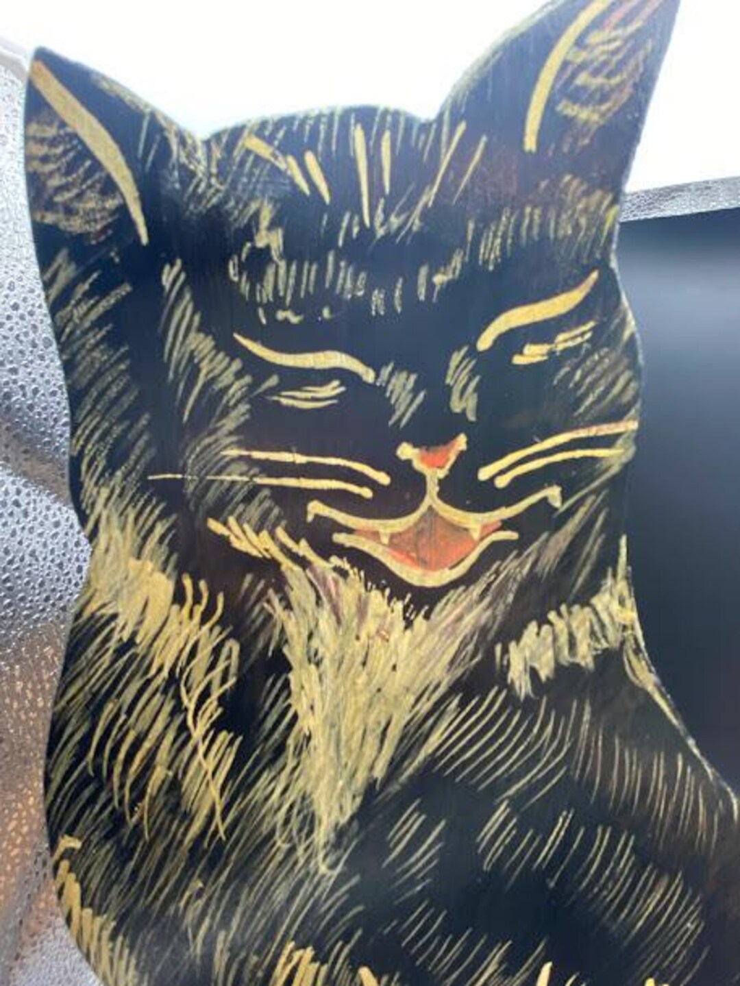 Wooden Hand Painted Folk Art Cat Primitive Cat - Etsy