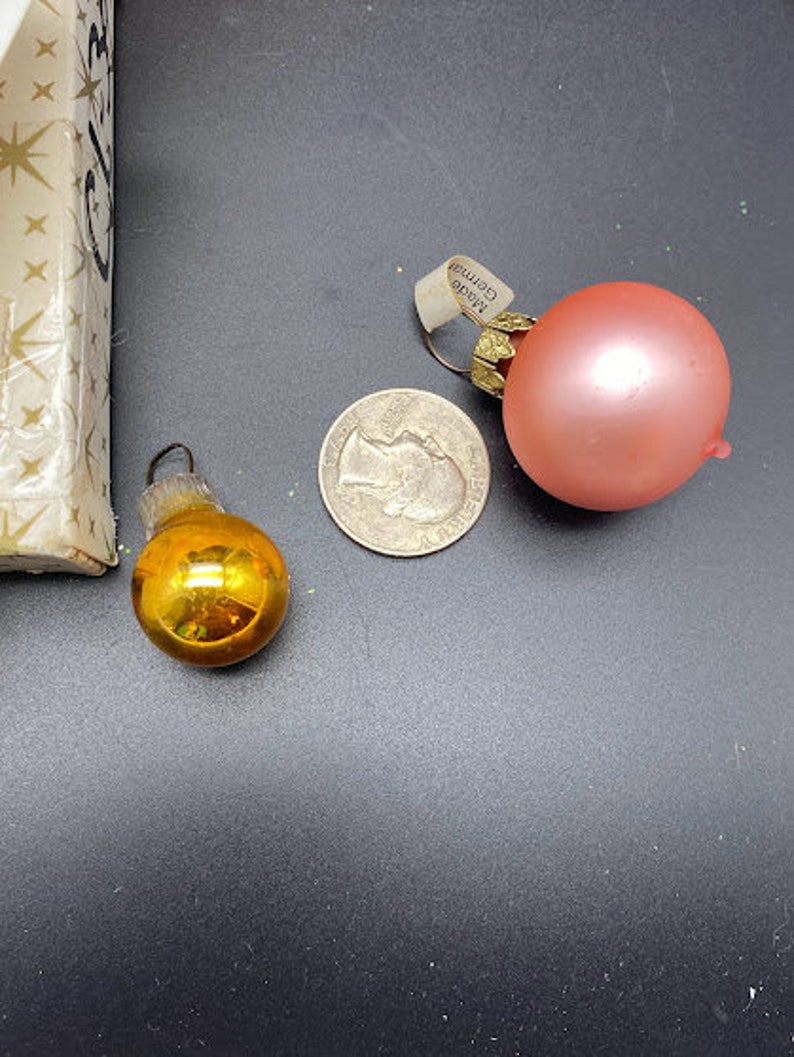 Mini Glass Balls ~ Made in Germany ~ Choice Gold or Pink 2 Boxes in ...