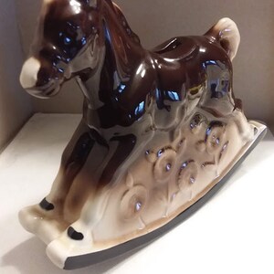 Ceramic Rocking Horse piggy Bank/made in - Etsy