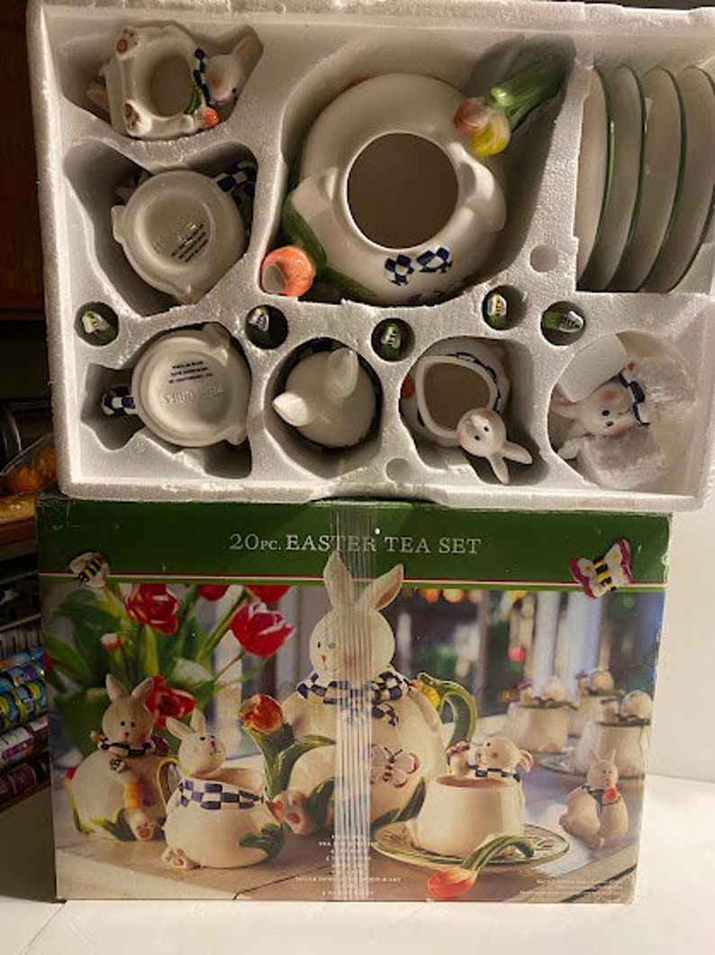 Mercuries Easter Rabbit Tea Set Rabbit Shaped Tea Set | Etsy