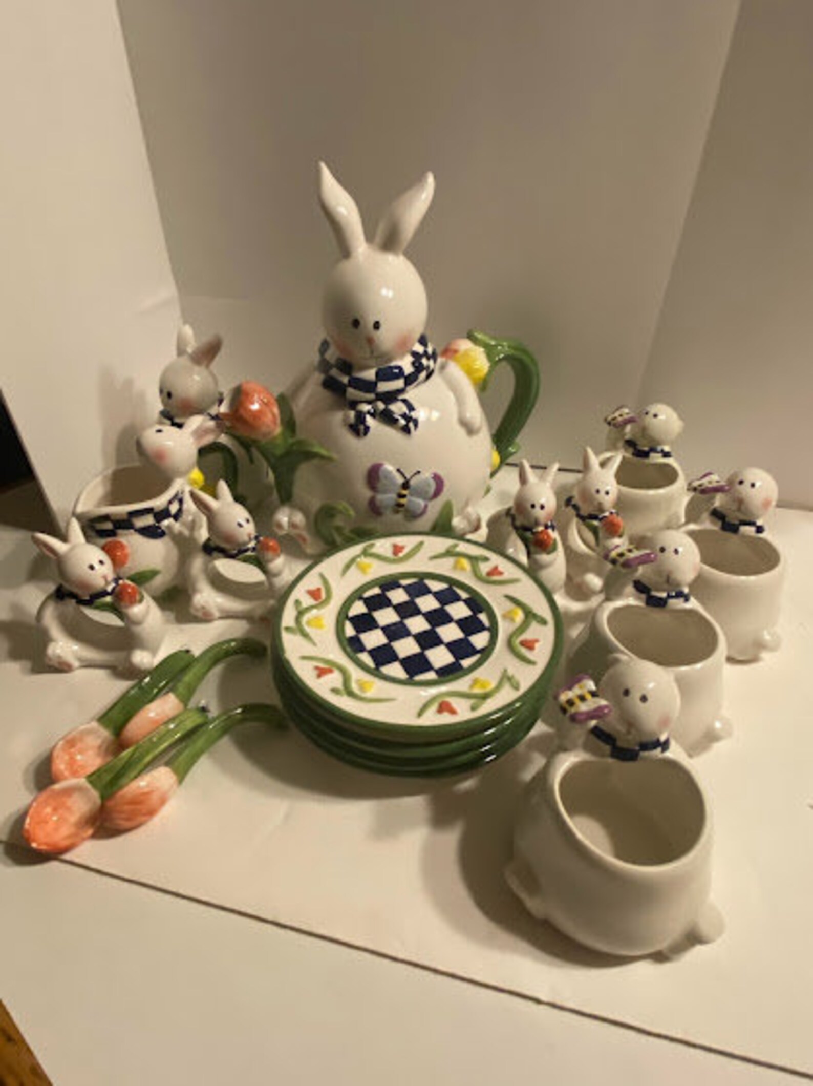 Mercuries Easter Rabbit Tea Set Rabbit Shaped Tea Set | Etsy