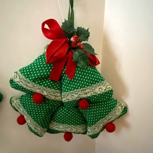 Pair of Handmade Stuffed Bell Shaped Christmas Decor - Etsy