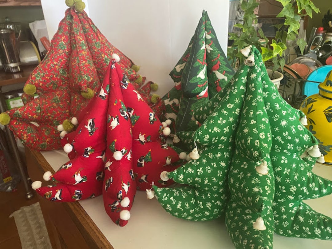 Vintage Stuffed Christmas Tree Handmade Stuffed Christmas Tree ...