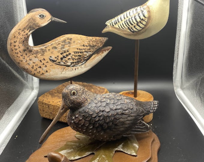 Choice Hand Painted Carved Wood Shore Bird Decor ~ Woodcock ~ Wader ...