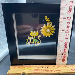 Vintage Enamel Pins - Shadow Box Wall Hanging or Tabletop Picture ...