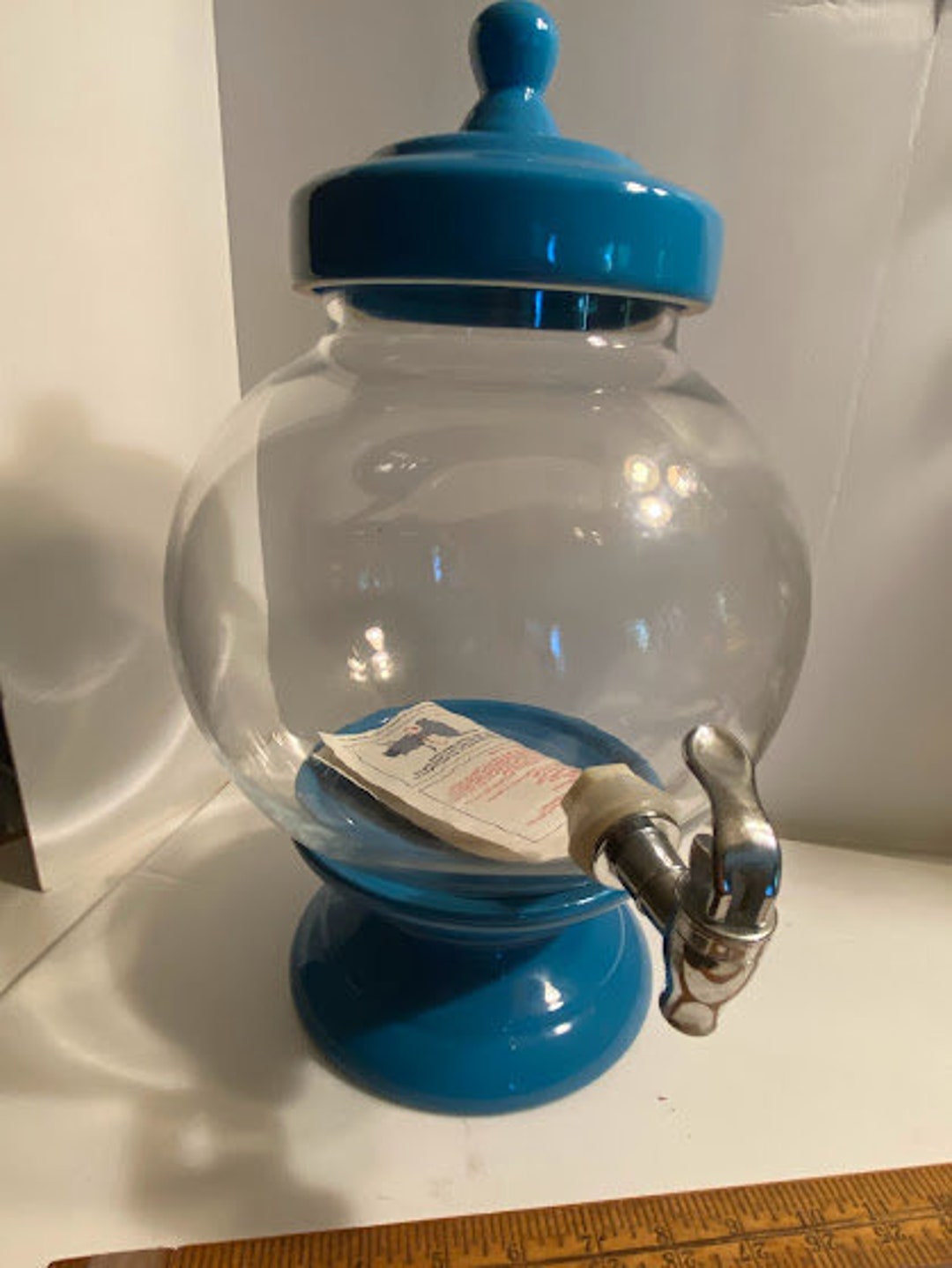 Drink/beverage Server With Spout ~ Fish Bowl Style With Ceramic Lid and ...