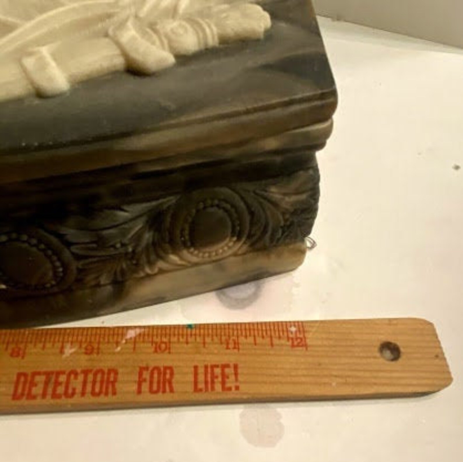 Vintage Genuine Incolay Stone Jewelry Box Large 12x9 | Etsy