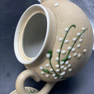 Antique Japanese Banko Meiji Period Tea Set Moriage Details Sharkskin ...