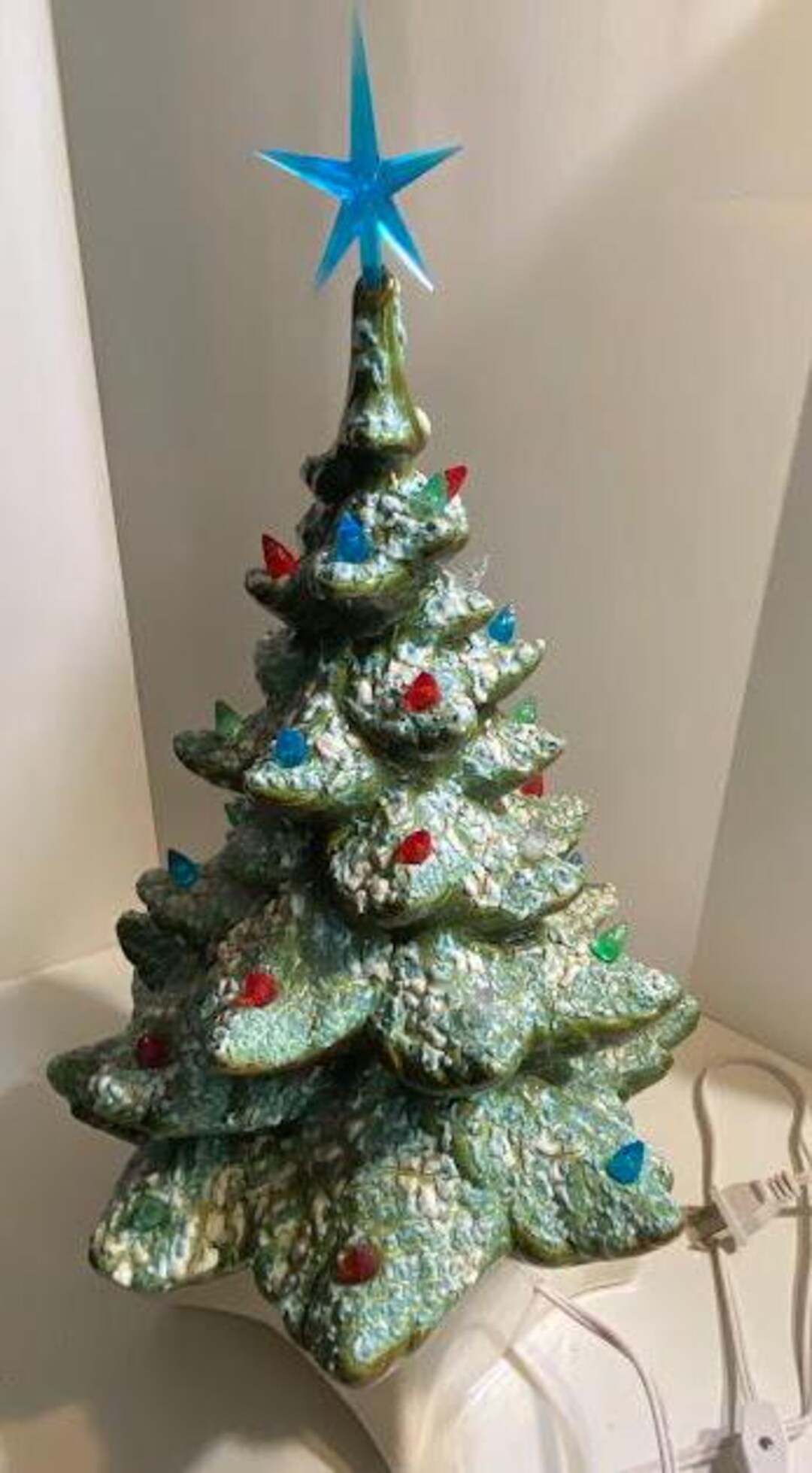 Ceramic Christmas Light up Tree Illuminated Tree 19x11 Inches - Etsy