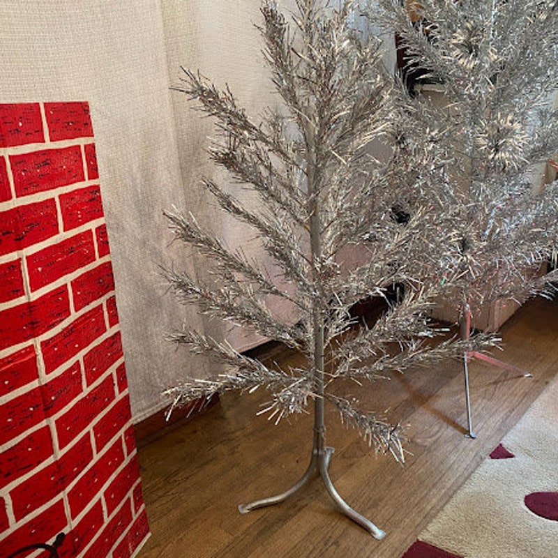 Silver Vintage Aluminum Christmas Tree - Etsy