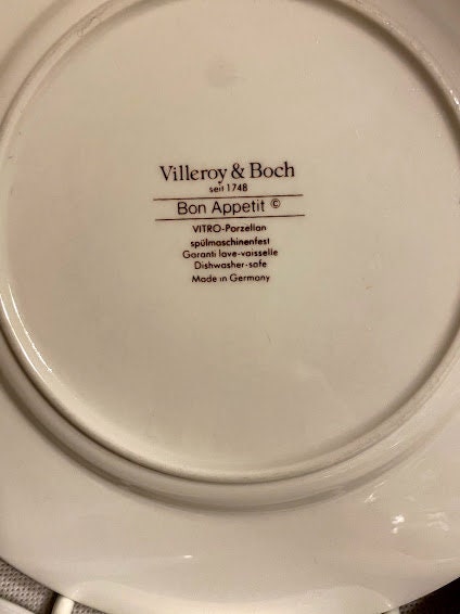 Villeroy & Boch Bon Appetit Plate 8.5 Inch Vintage Set of 4 | Etsy