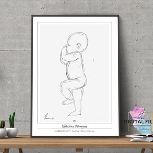 Birth Poster in Scale 1:1 Personalized Baby Poster | Etsy
