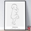 Birth Poster in Scale 1:1 Personalized Baby Poster, DIGITAL FILE - Etsy
