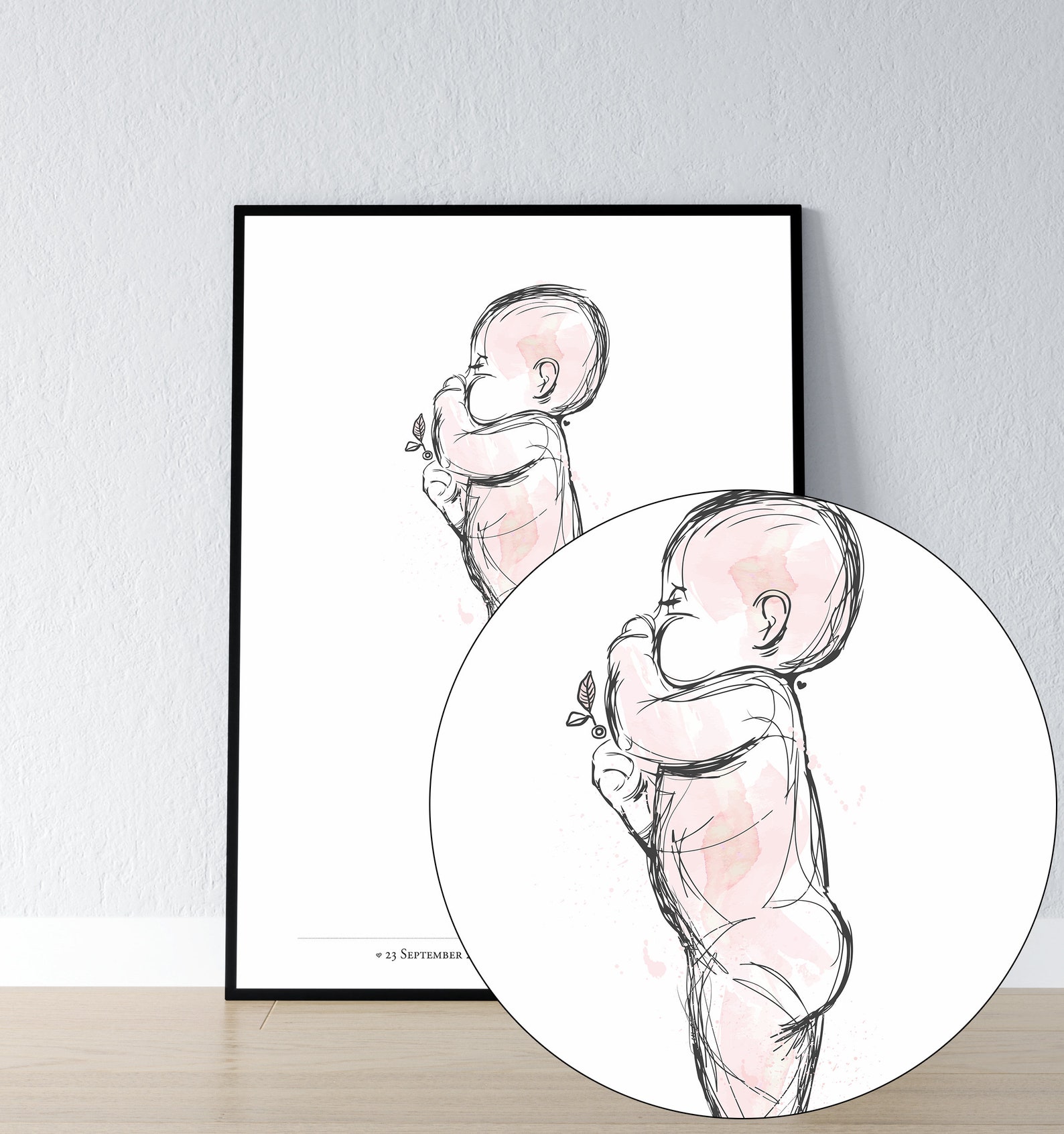 Birth Poster in Scale 1:1 | Personalized Baby Poster, Digital File - Etsy