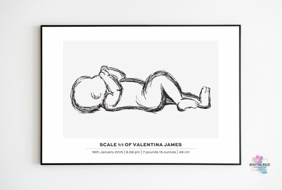 Birth Stats Poster Baby Birth Stats Birth Announcement - Etsy