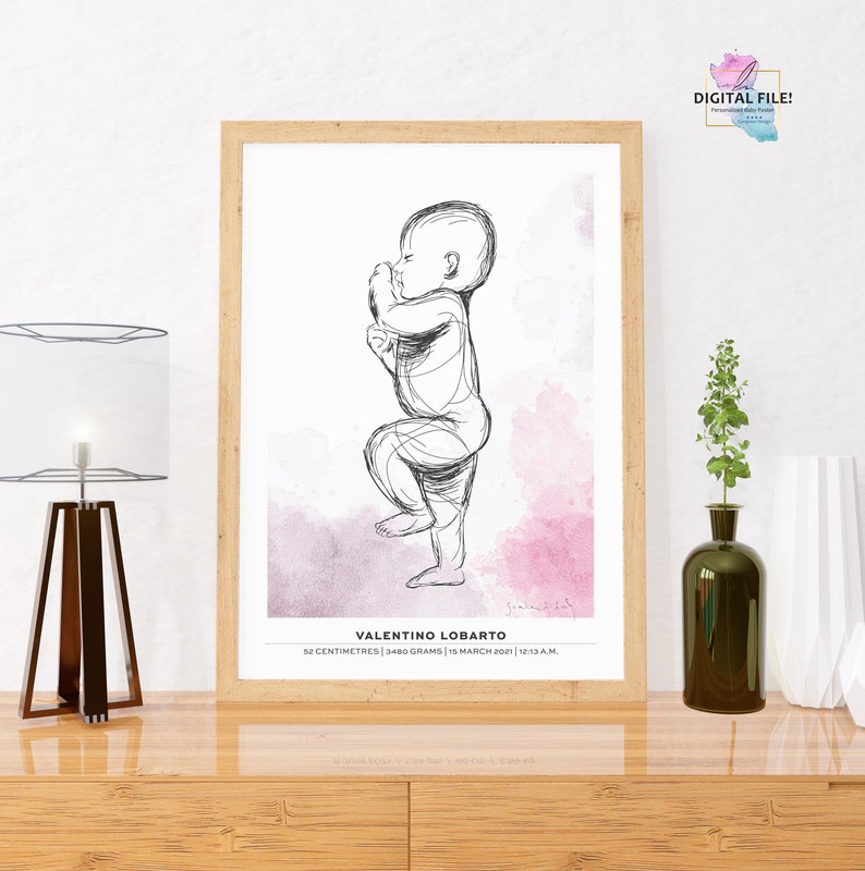 Birth Poster in Scale 1:1 | Personalized Baby Poster | Digital Files - Etsy