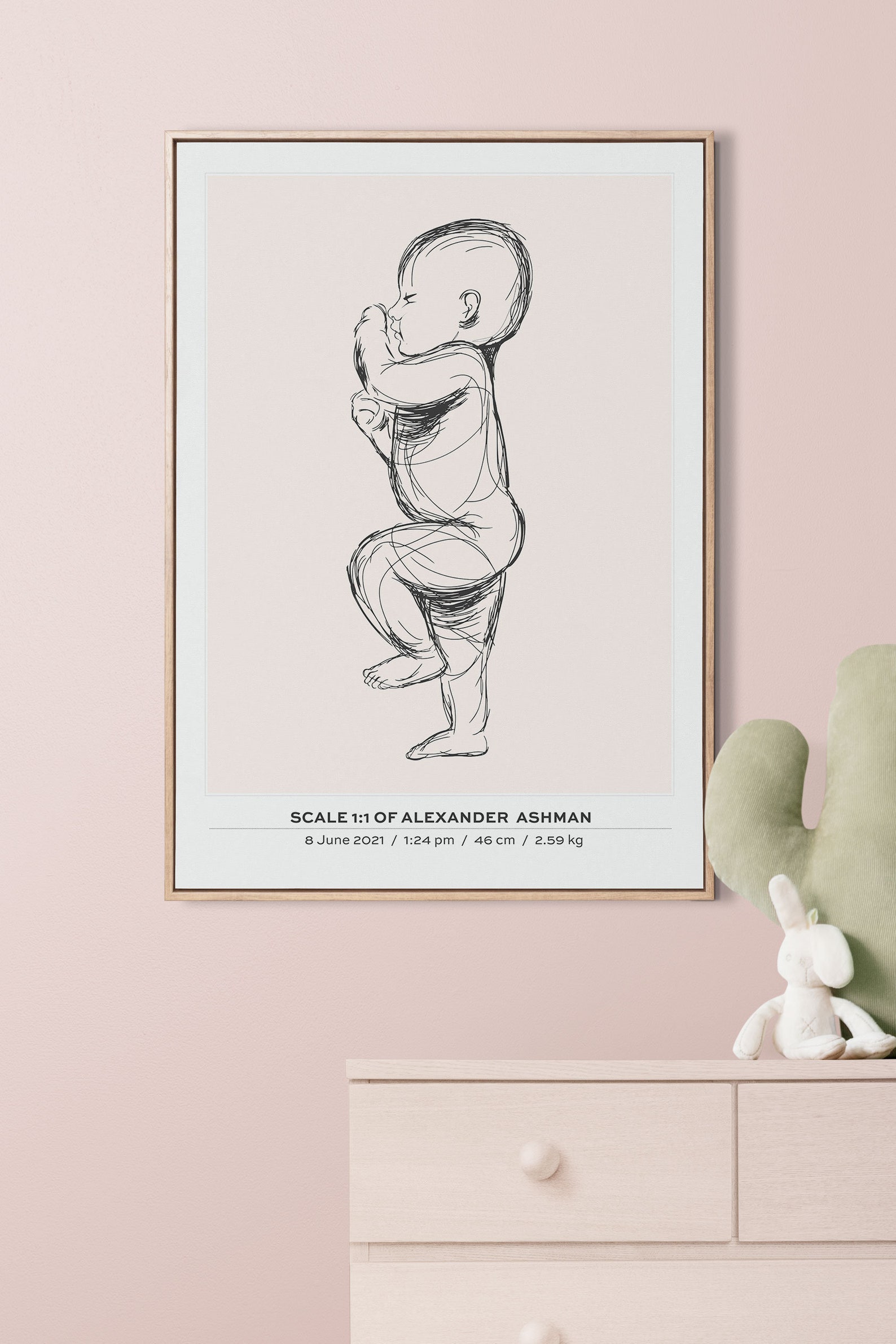 Life-size Baby Birth Poster – Custom 1:1 Scale Digital Download ...