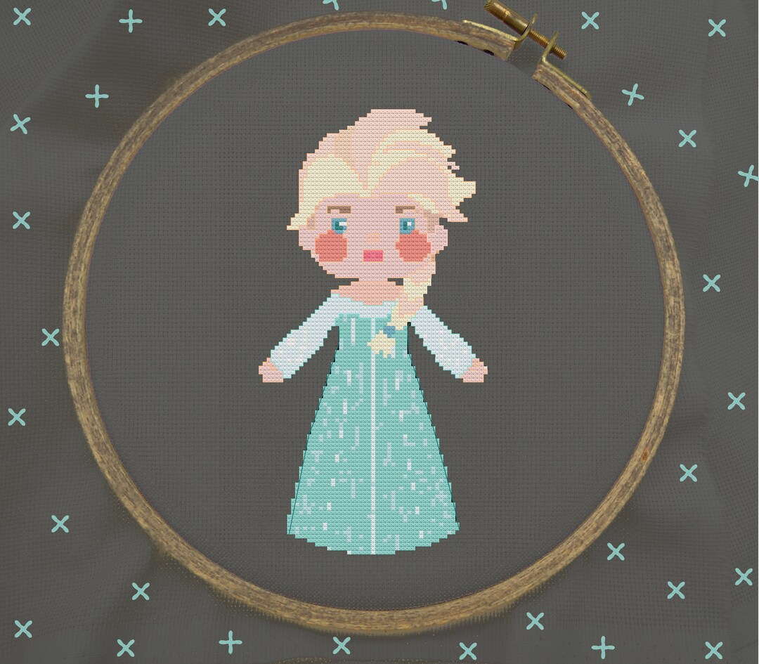 Elsa Cross Stitch, Elsa Stitch, Frozen Cross Stitch, Frozen Stitch ...