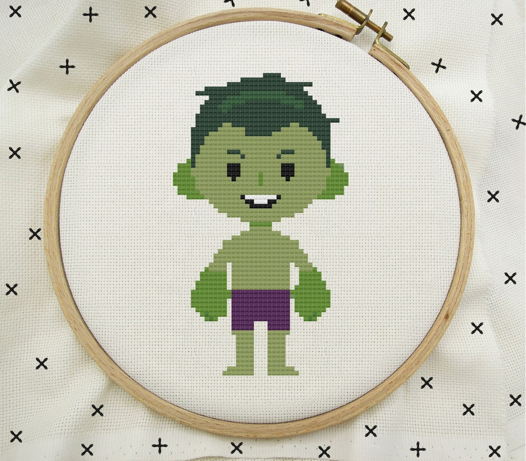 The Hulk Cross Stitch, the Hulk Stitch, Superhero Cross Stitch, Modern ...