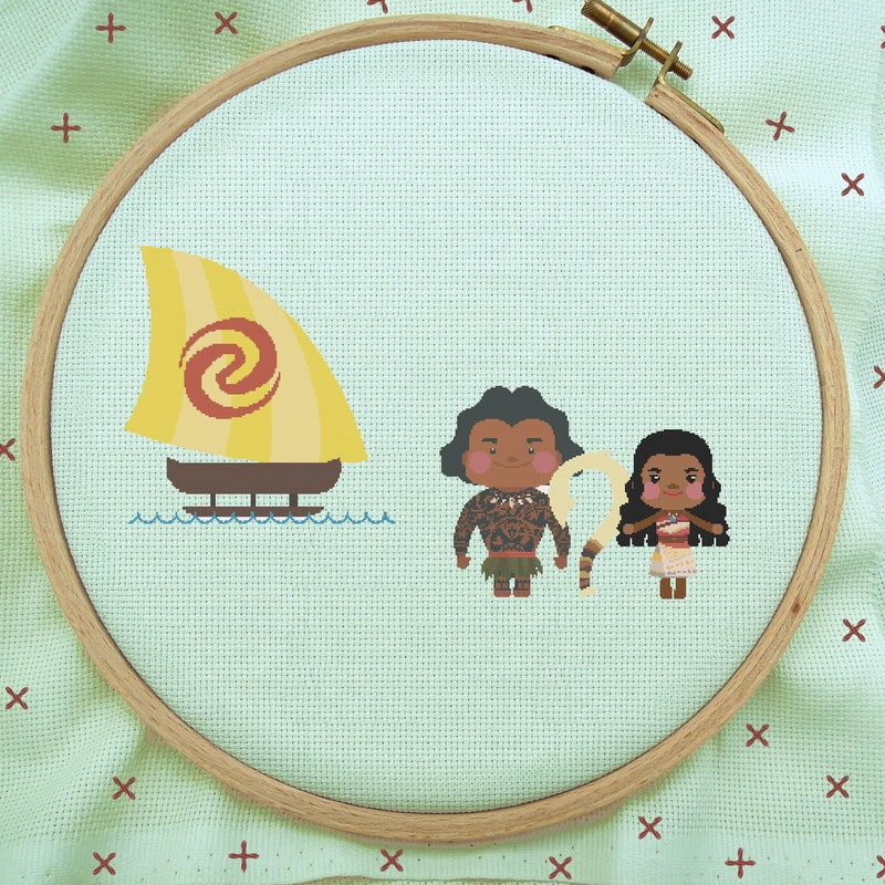 Moana Cross Stitch - Etsy