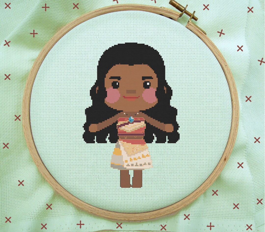 Moana Cross Stitch, Moana Stitch, Modern Cross Stitch Pattern, PDF ...