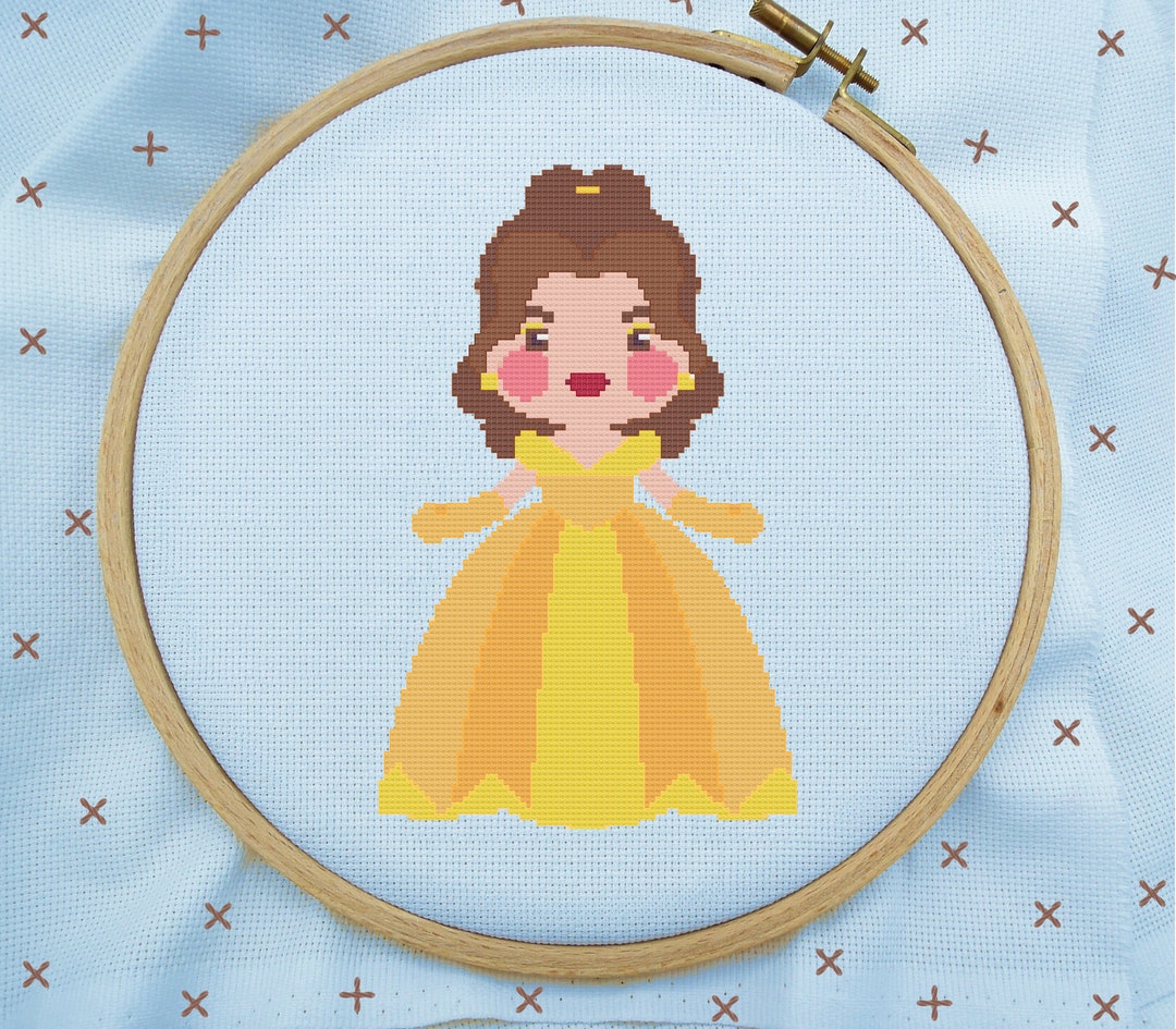 Belle Cross Stitch, Belle Stitch, Beauty and the Beast Cross Stitch ...
