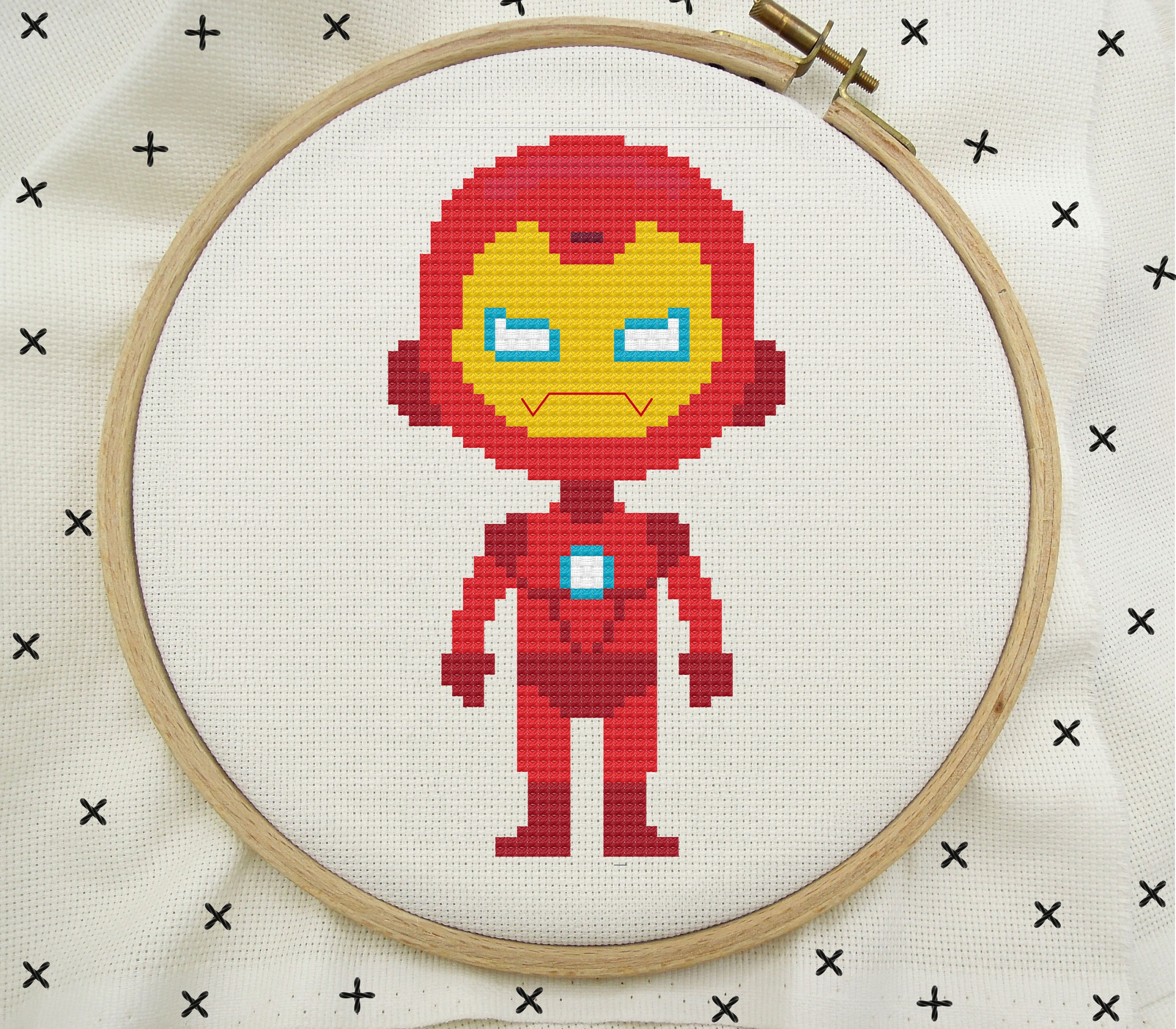 Iron Man Cross Stitch Iron Man Stitch Superhero Cross - Etsy