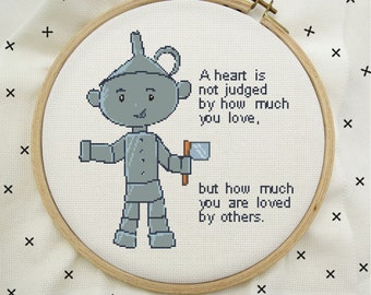 Tin Man Cross Stitch Pattern, Wizard of Oz Instant Download - Etsy