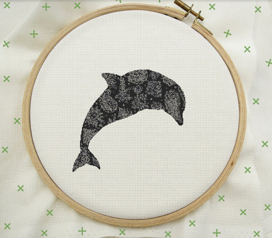 Dolphin Cross Stitch, Dolphin Stitch, Modern Cross Stitch Pattern, PDF ...