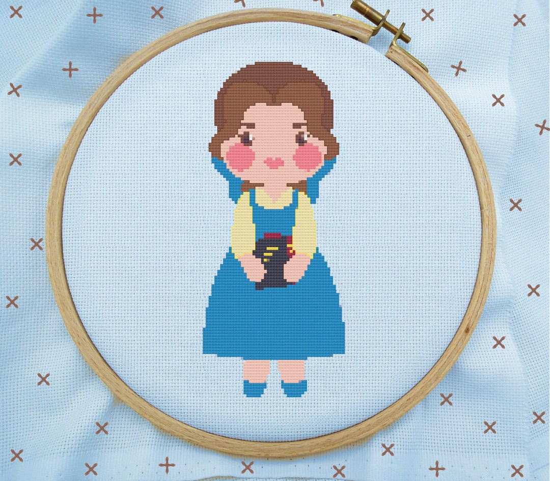 Belle Cross Stitch, Belle Stitch, Beauty and the Beast Cross Stitch ...
