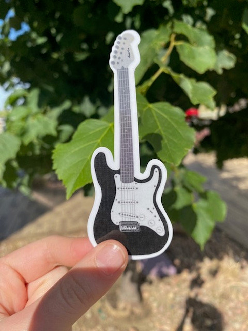 Electric Guitar Stickers | Water Resistant | Water Bottle | Laptop ...