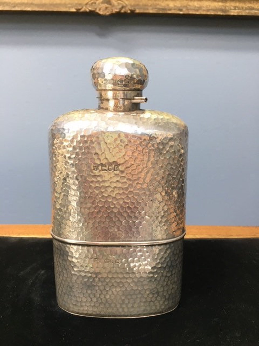Vintage Flask Hand Pounded Sterling Silver 1900’s - Etsy