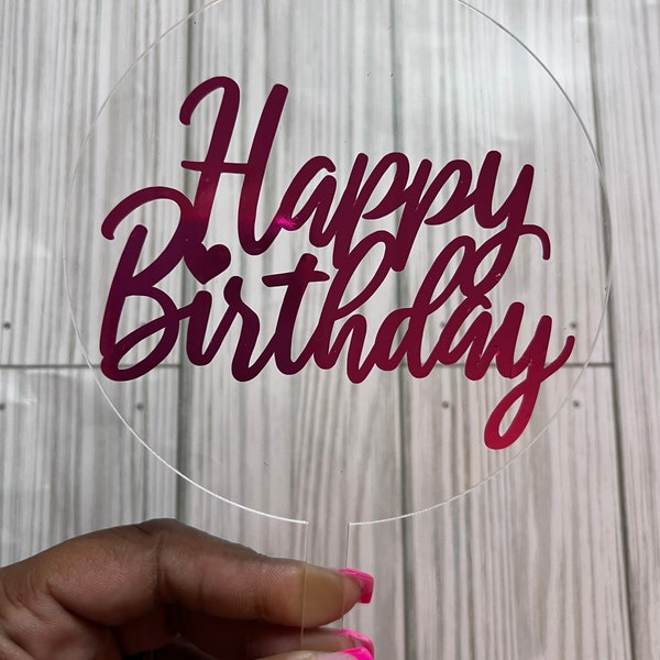 Round Acrylic Graduation Cake Topper - Etsy