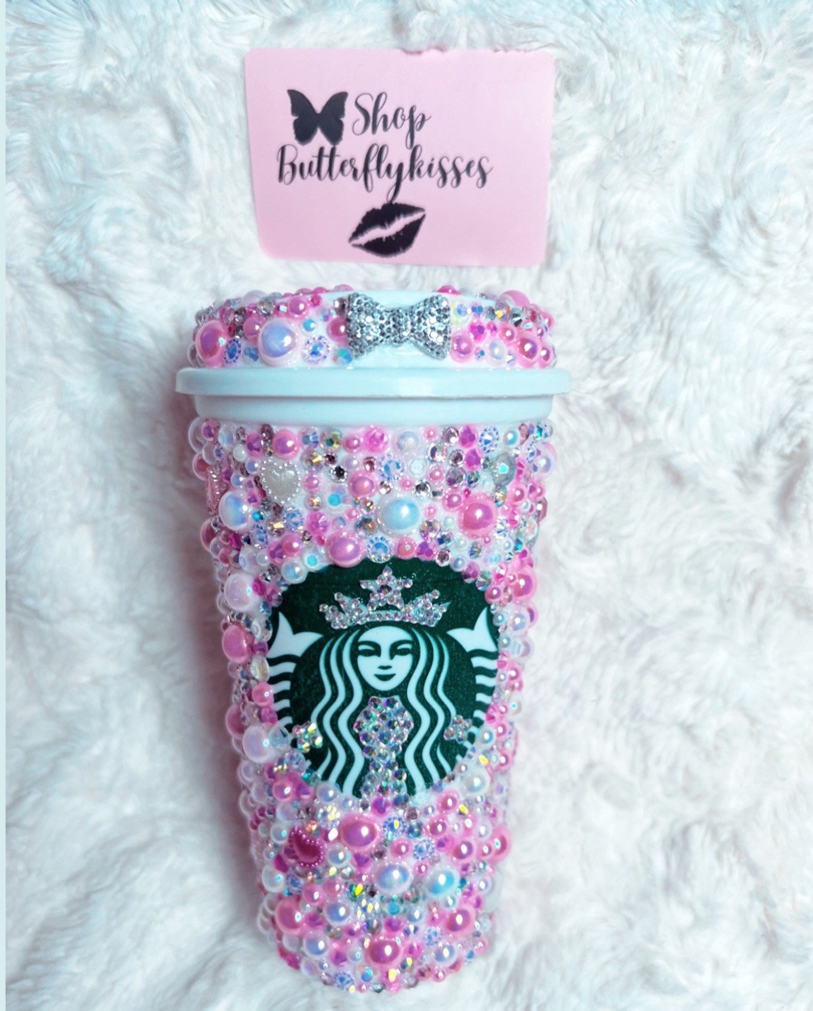 Custom Pearl Bling Cup - Etsy