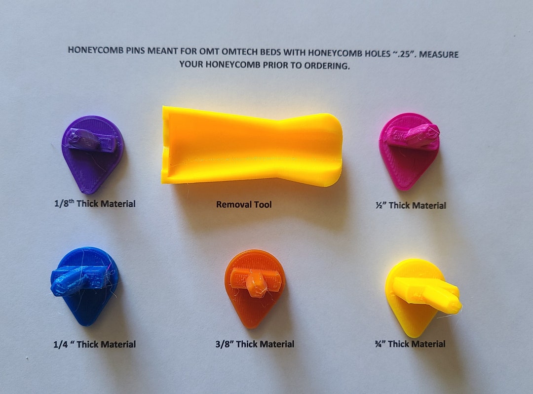 OMT OMTECH .25" 1/4" Honeycomb Hold Down Pins and Spacers for Chinese ...