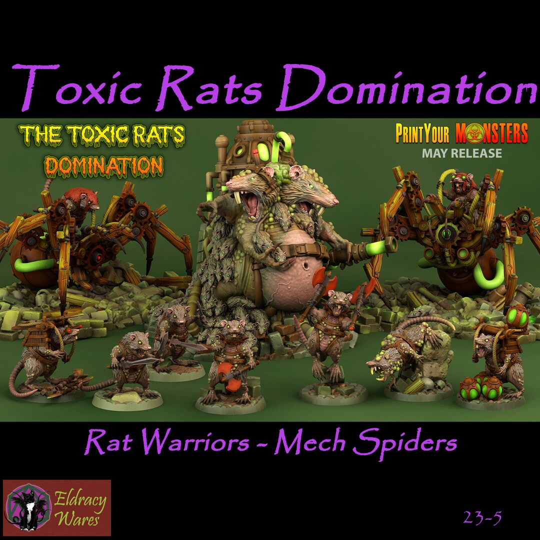 Toxic Rat Domination | Mech Spiders | Print Your Monsters 23-5 - Etsy