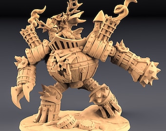Stained Glass Golem Miniature for Tabletop Games Like D&D and War ...