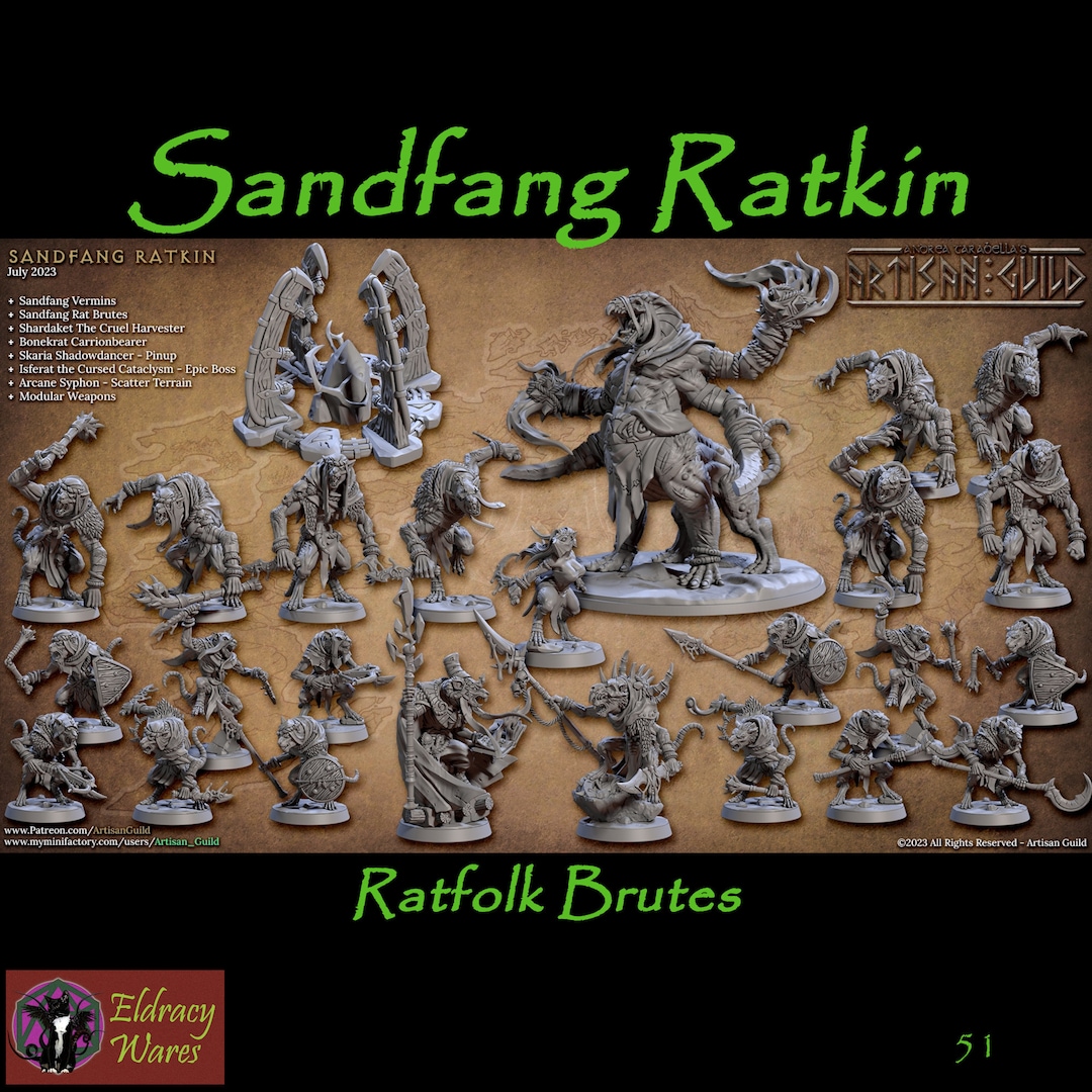Sandfang Ratkin | Ratfolk | Artisan Guild 51 - Etsy
