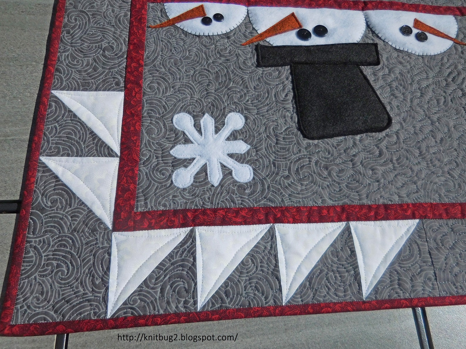 Digital Snowman Table Runner Pattern PDF Snowman Pattern the - Etsy